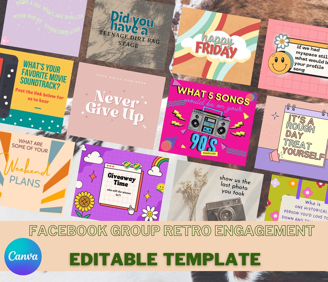 Retro Themed Small Business FB Group Posts MLM Business Interactive ...