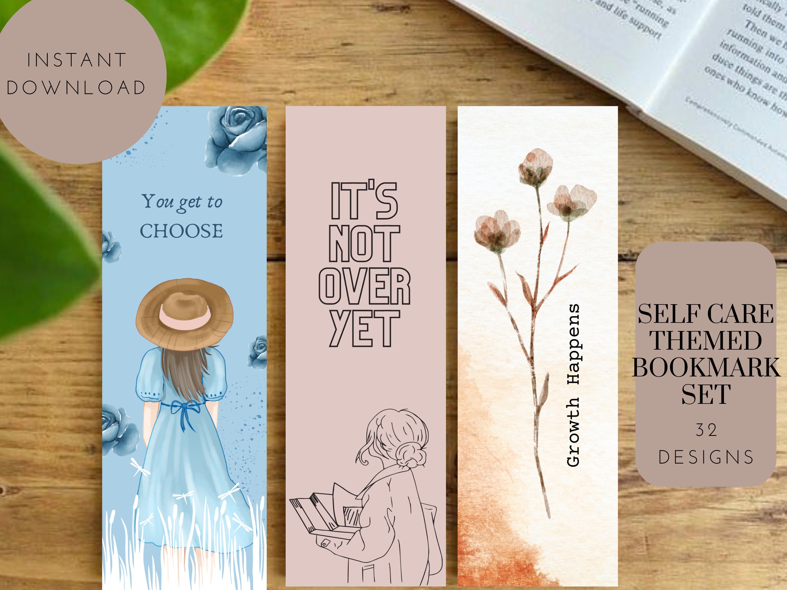 Self Care Printable Bookmarks Self Love Printable Bookmarks Bookish ...