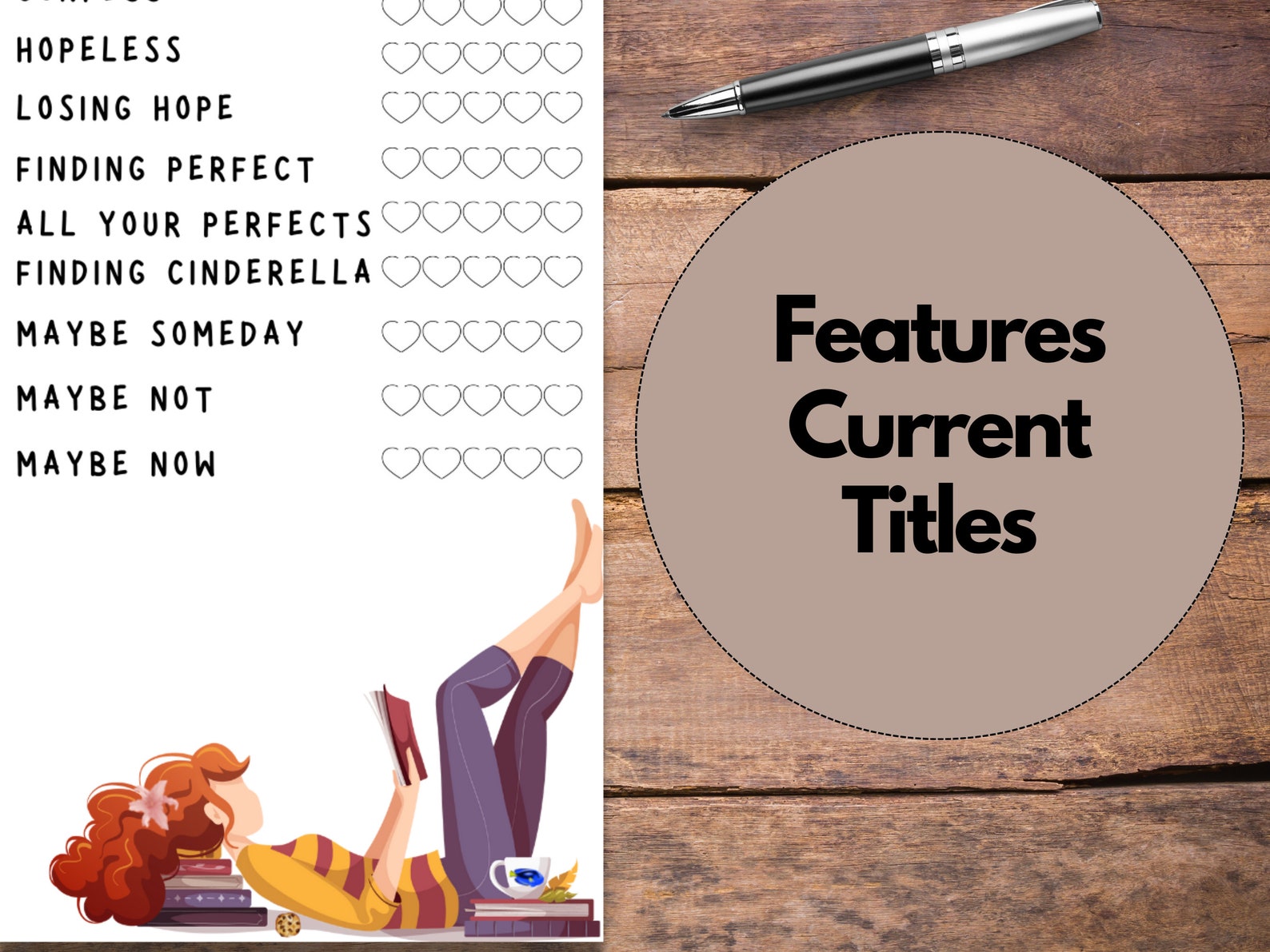 Colleen Hoover Reading List Tracker Printable Bookmark COHO Reading ...