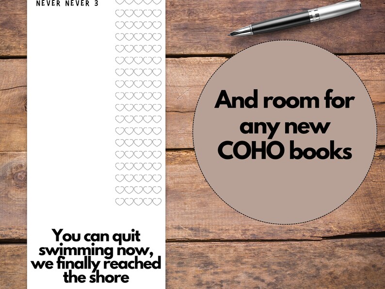 Colleen Hoover Reading List Tracker Printable Bookmark COHO Reading ...