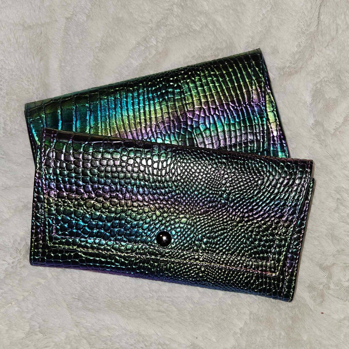 Handmade Textured Purple Vinyl "architect" Wallet - Etsy
