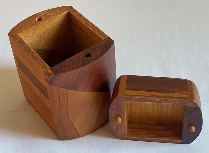 Hand-crafted Wooden Container - Etsy