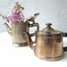 Vintage Distressed Silverplate Coffee Pots Small Milk or Coffee Pots ...