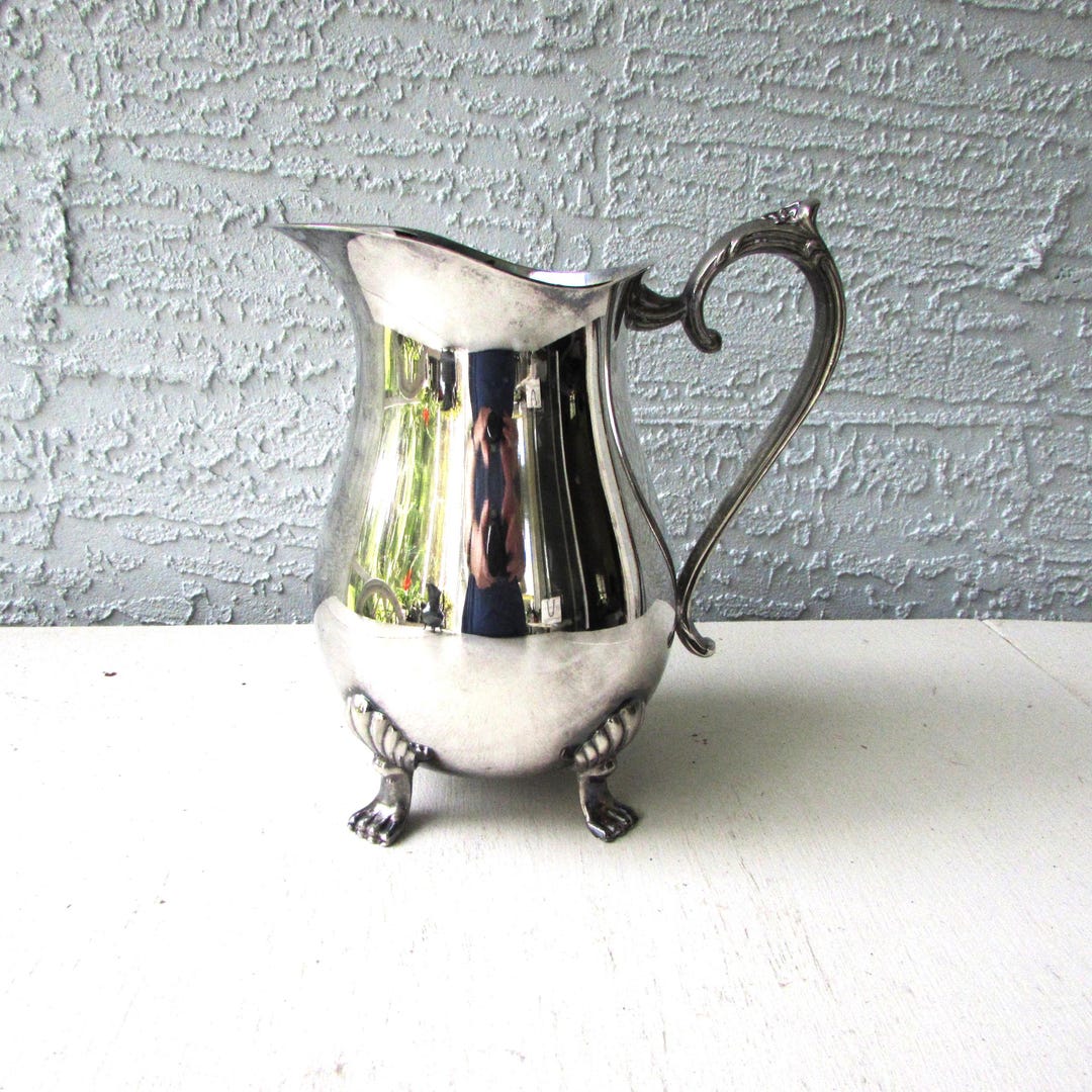 Vintage Silver Water Pitcher Silverplate Water Pitcher Leonard ...