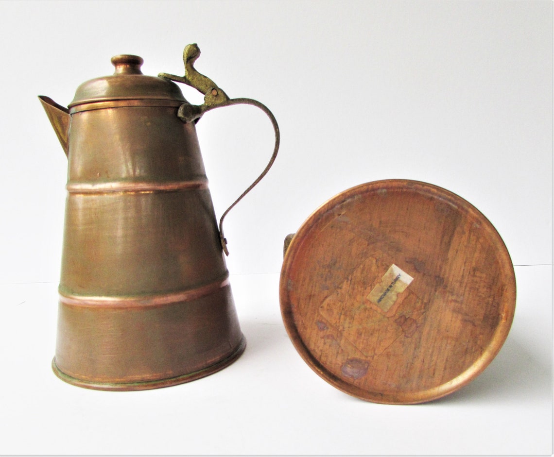 Vintage Turkish Coffee Kettle and Decanter Turkish Textured - Etsy