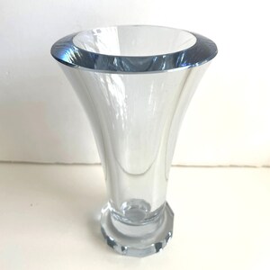 Vintage Swedish Crystal Vase - Strombershyttan Crystal - Ice Blue ...