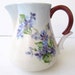 Porcelain Pitcher Hand Painted Violets Vintage White - Etsy