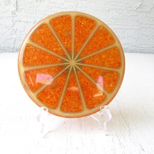 Vintage Orange Slice Acrylic Trivets -mid Century Modern - Bright ...