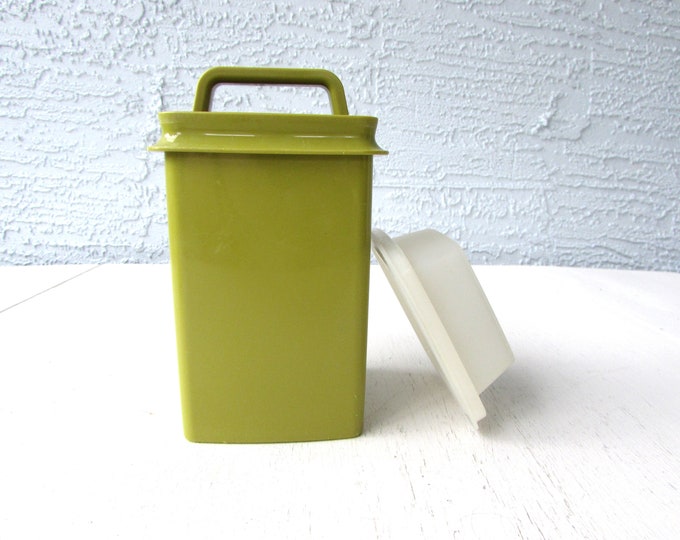 Vintage Tupperware Pickle Keeper - Green Tupperware Container for ...