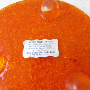 Vintage Orange Slice Acrylic Trivets -mid Century Modern - Bright ...