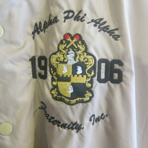 Alpha Phi Alpha Line Jacket With Stitched Letters and Crest, Size 6XL ...