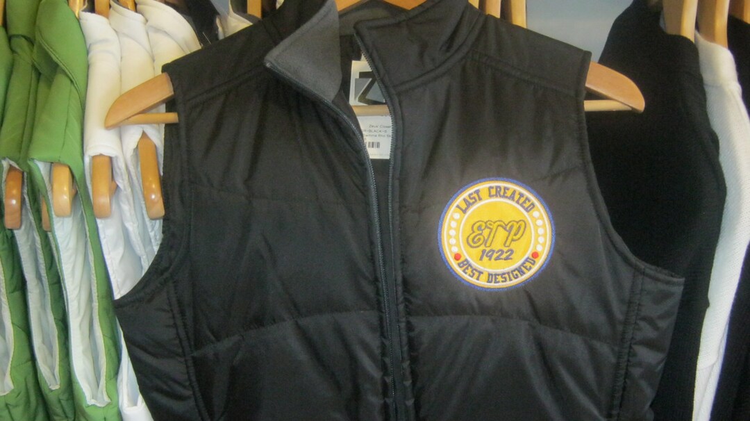 Sigma Gamma Rho Ski Vest With Stitched Logo, Size S, Black, Greek ...