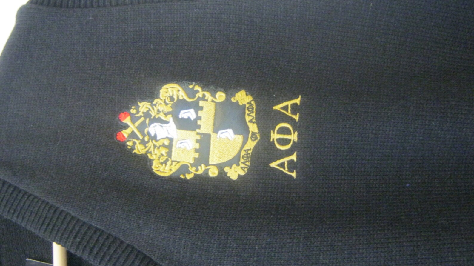 Alpha Phi Alpha Sweater Vest With Stitched Letters and Crest, Size ...