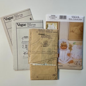 Vintage Baby Doll Heirloom Sewing Pattern, Vogue 7402, Smocked and ...