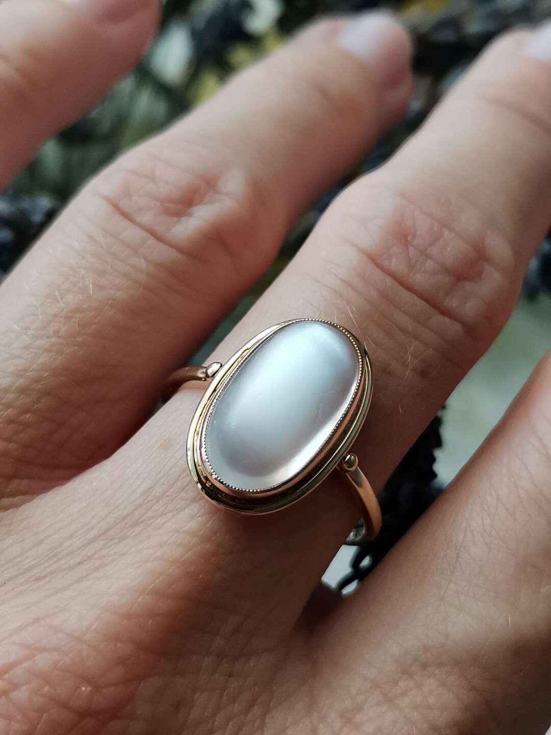 Antique German 14k Gold Quartz Cabochon Ring - US Size 8 - Etsy