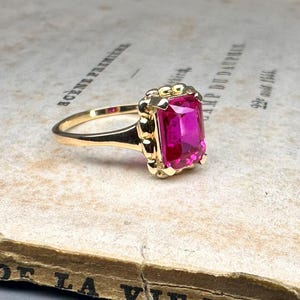 Antique German 14k Gold Ruby Ring, US Size 6 3/4 - Etsy