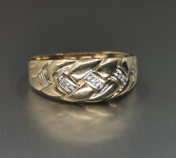 German 8k Yellow Gold Ring Vintage Art Deco Ring US Size 10 - Etsy