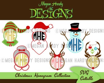 Reindeer Svg, Reindeer Monogram Svg Personalized Christmas Svg Svg ...