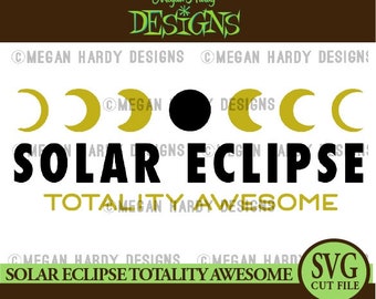 Solar Eclipse Svg, Dxf, Eps, Png, Jpg, Vector Art, Clipart, Cut File ...