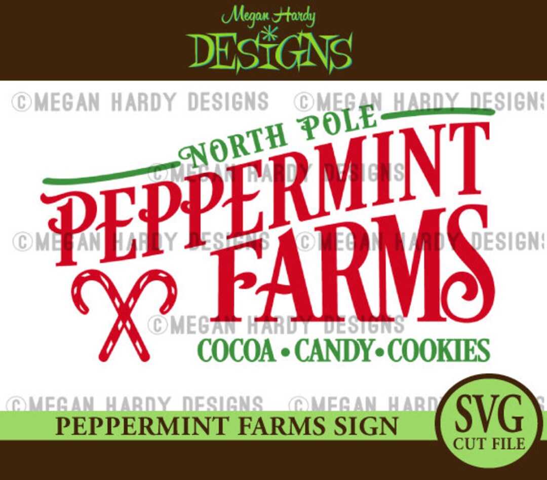 Peppermint Farms Sign SVG - Etsy