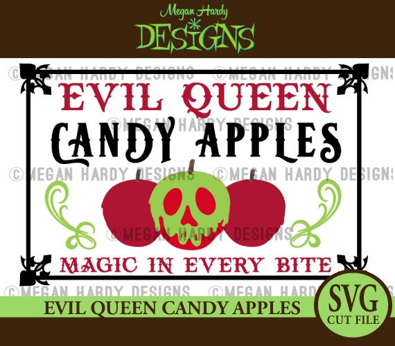 Evil Queen Candy Apples SVG | Etsy