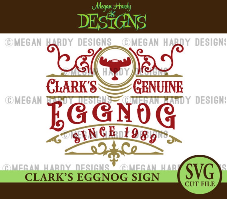 Clark's Eggnog Sign SVG - Etsy