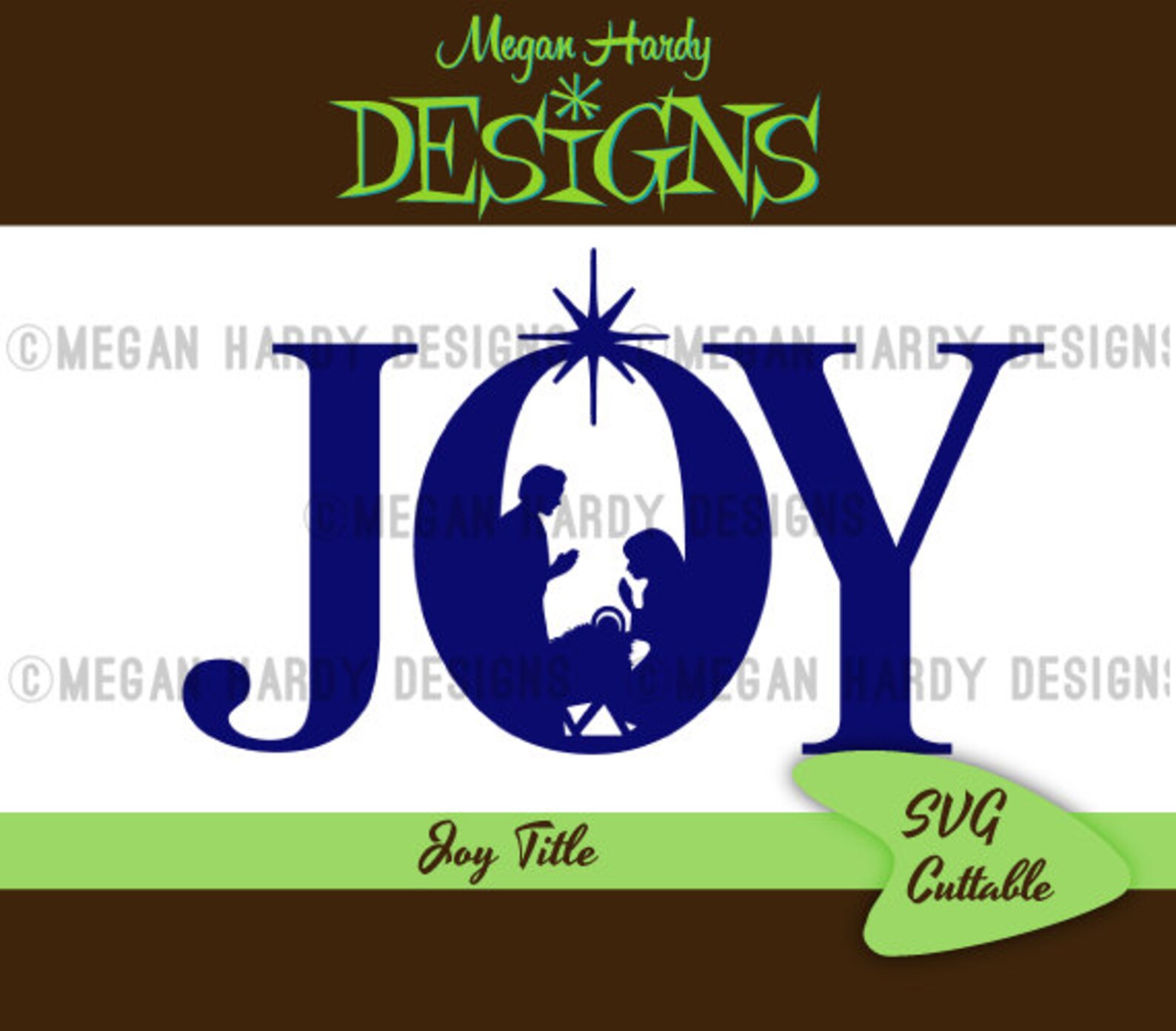 Joy Title SVG - Etsy