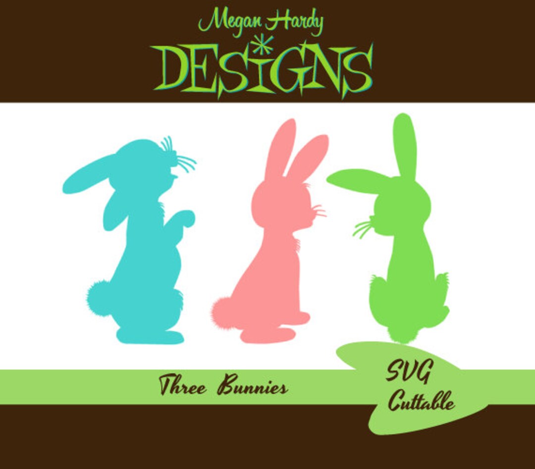 Three Bunnies SVG - Etsy