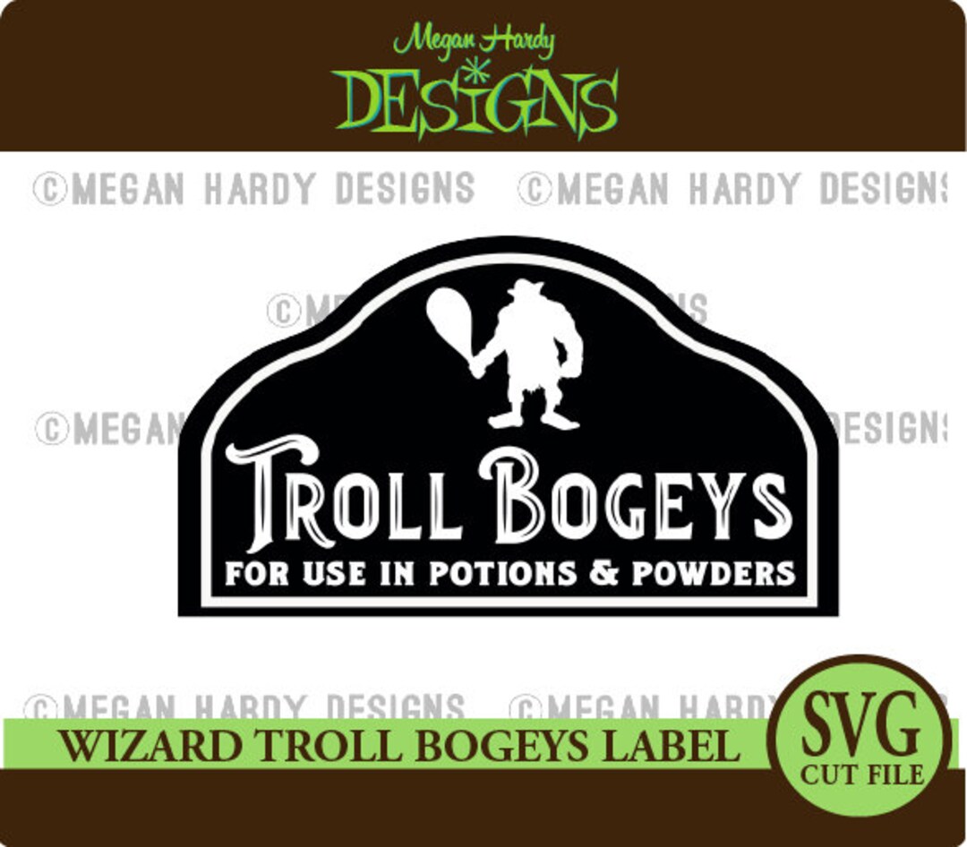 Wizard Troll Bogey Label SVG - Etsy