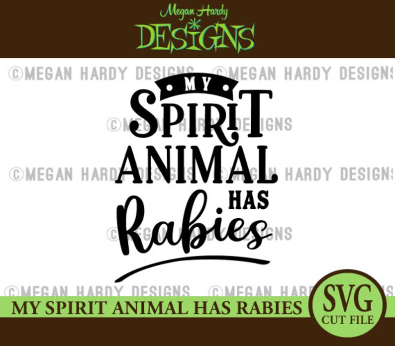 My Spirit Animal Has Rabies SVG - Etsy