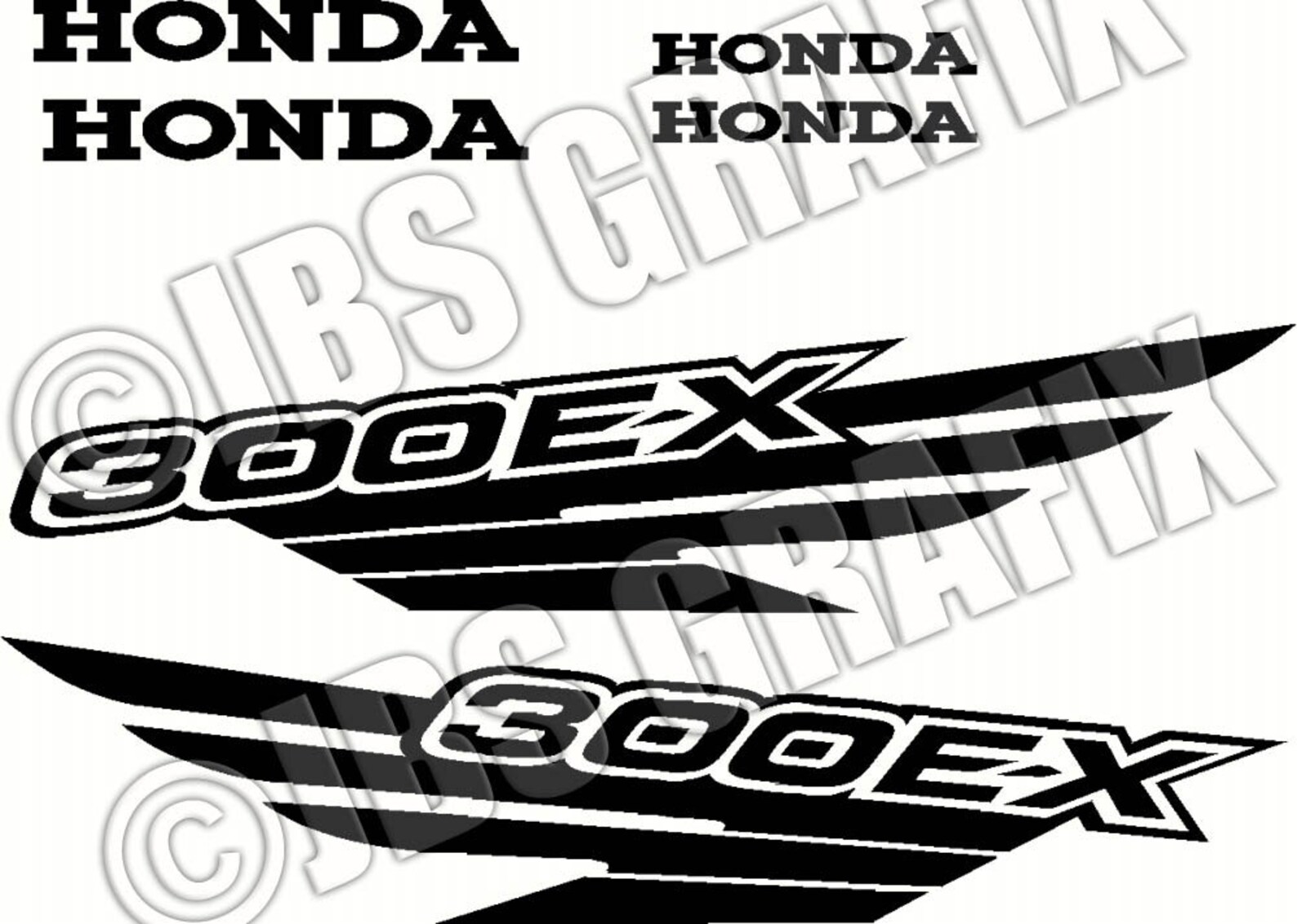 Honda 300EX Decal/sticker Set - Etsy