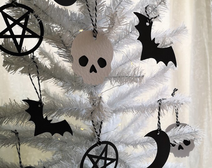 Gothic Christmas Tree Decorations Gothmas Hexmas Bats Skulls - Etsy UK
