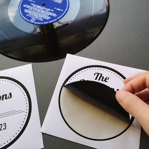 Record Guest Book Label STICKERS for 12" Vinyl LP Personalised Sign ...