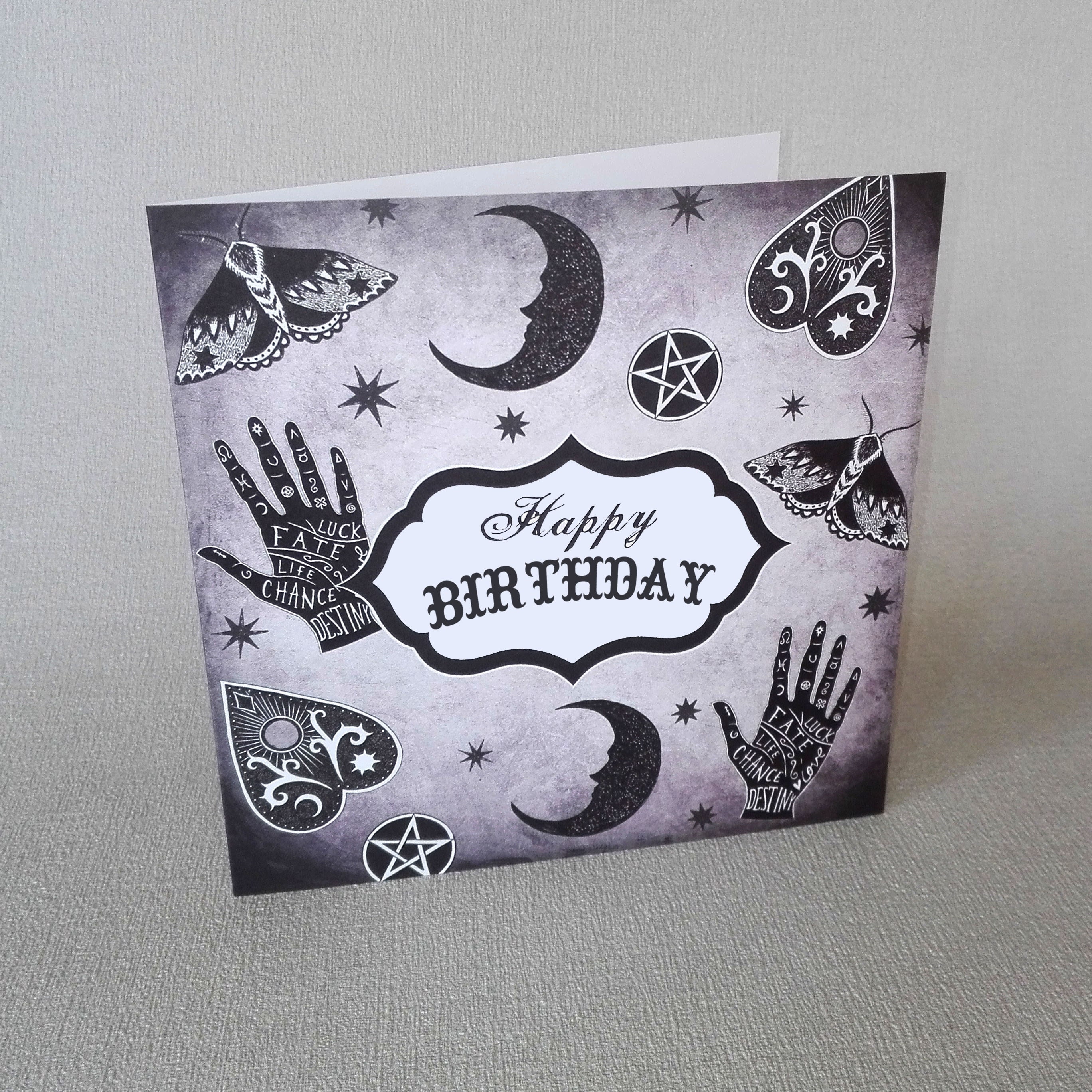 Mystical Birthday Card Witch Occult Gothic Tattoo Grunge Goth - Etsy UK