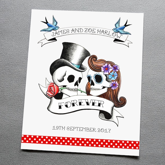 Rockabilly Skull Tattoo