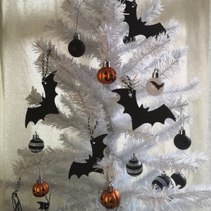 Bat Christmas Tree Ornaments Decorations Goth Gothic Spooky Branch Home ...