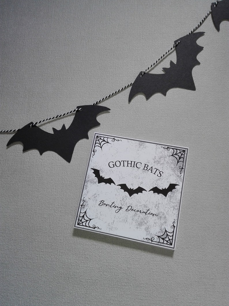 Bat Bunting Wall Hanging Art Gothic Home Decor Goth | Etsy UK