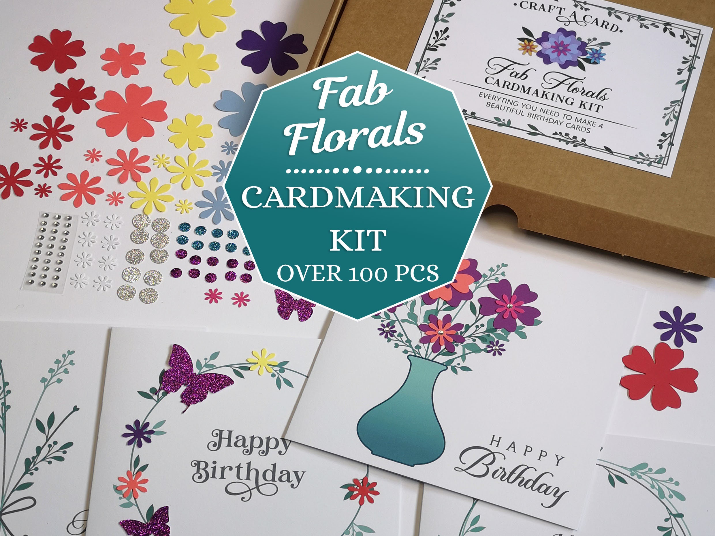 Cardmaking Kit Make Your Own Birthday Cards Craft A Card - Etsy UK