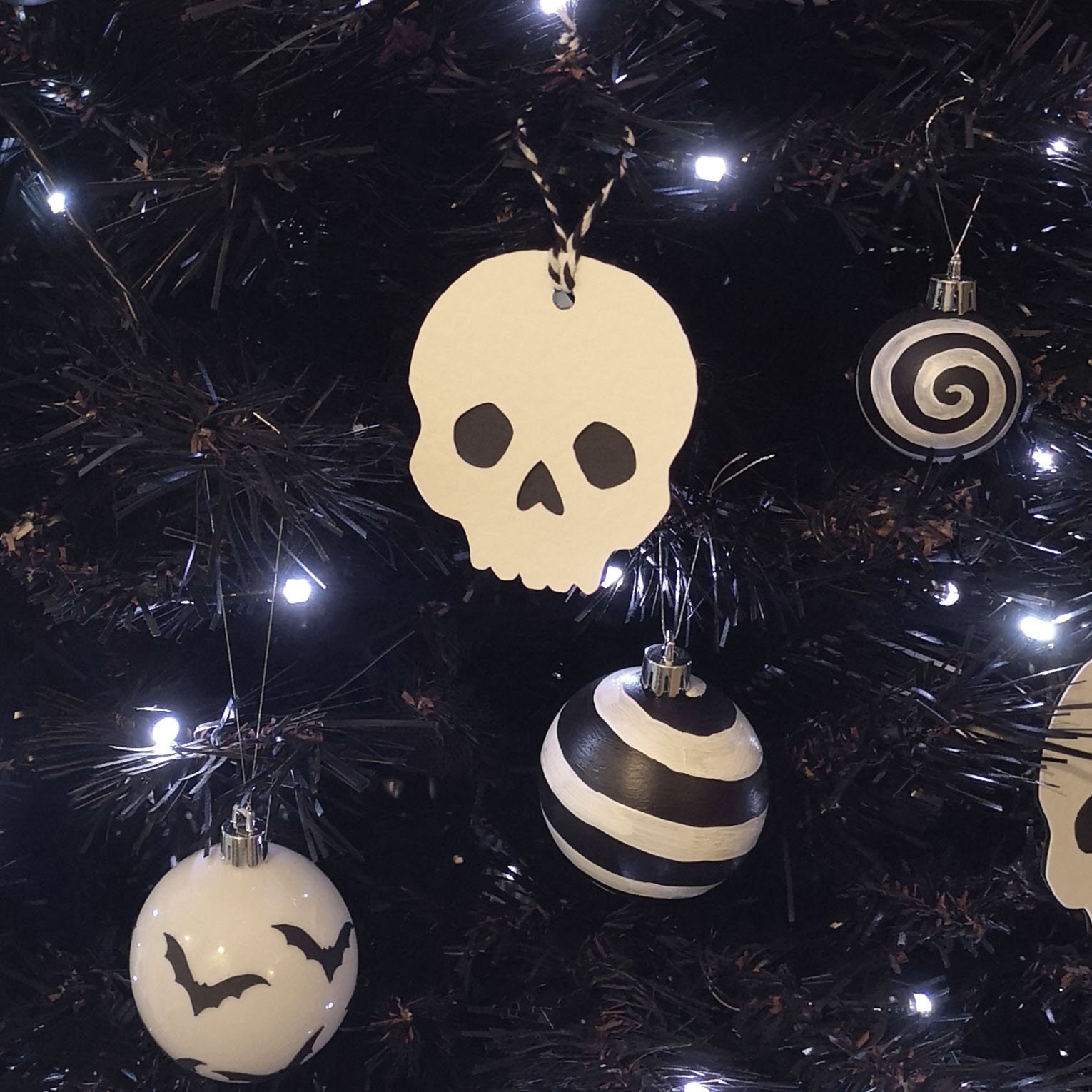 Gothic Christmas Tree Decorations Gothmas Hexmas Bats Skulls - Etsy UK
