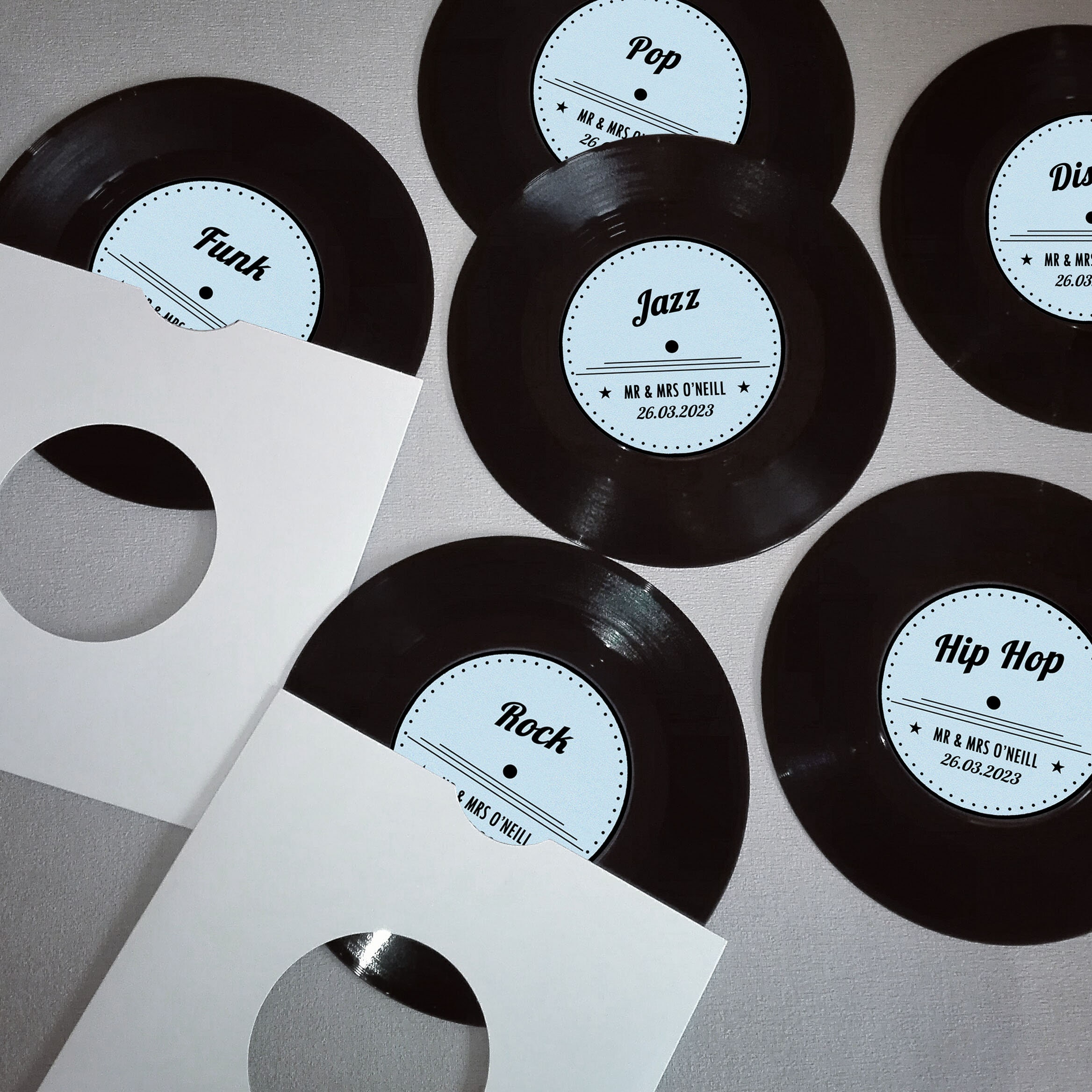 Real Vinyl Record Table Names Custom Wedding Party 7 Inch - Etsy UK