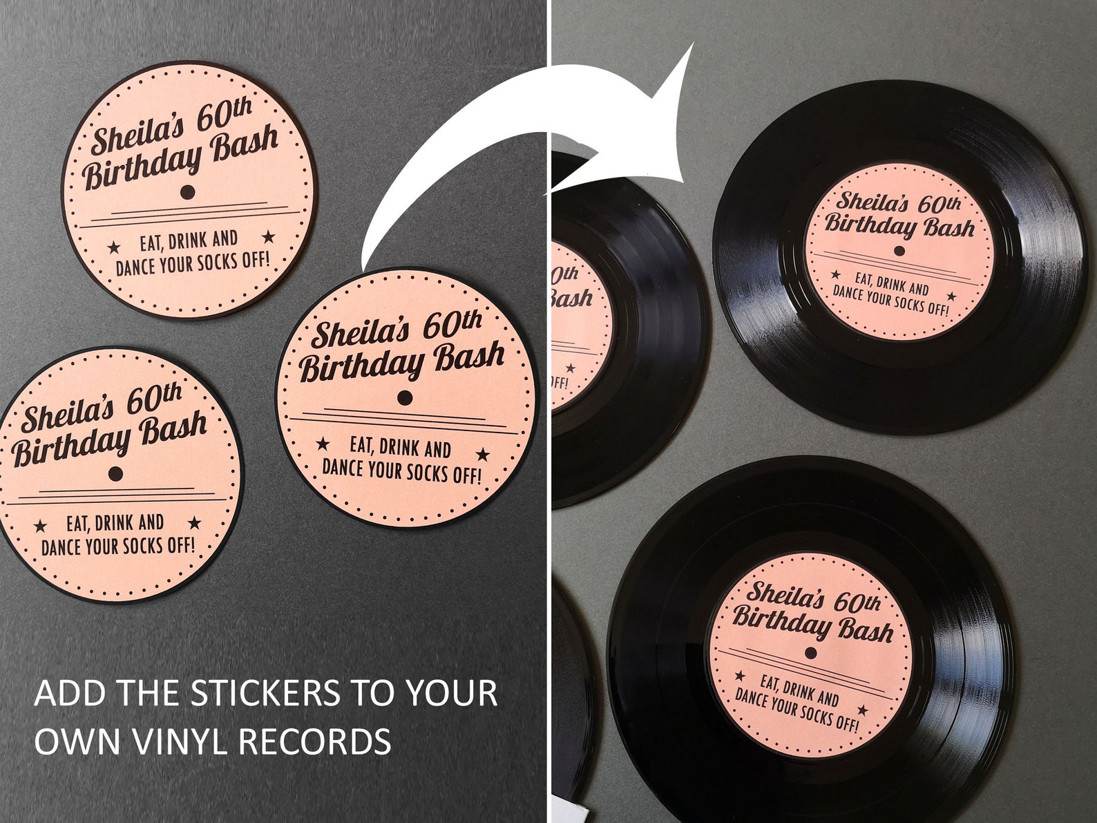 Personalised Record Label STICKERS for 7 Vinyl Record - Etsy UK
