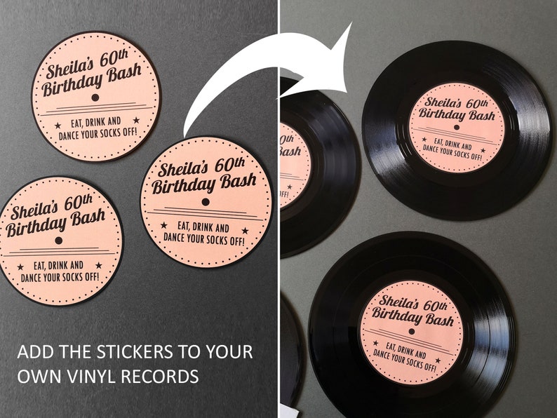 Personalised Record Label STICKERS for 7 Vinyl Record - Etsy UK
