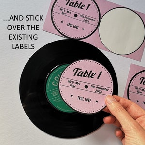 Personalised Record Label STICKERS for 7" Vinyl Record Table Names ...