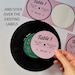 Personalised Record Label STICKERS for 7" Vinyl Record Table Names ...