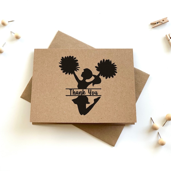 Cheerleading Thank You Cards - Etsy