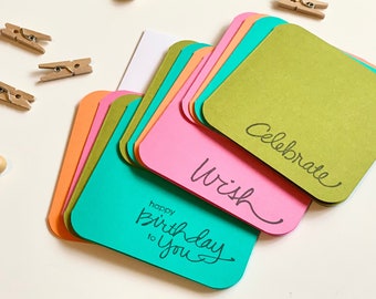 Tiny Mini Birthday Cards - Etsy