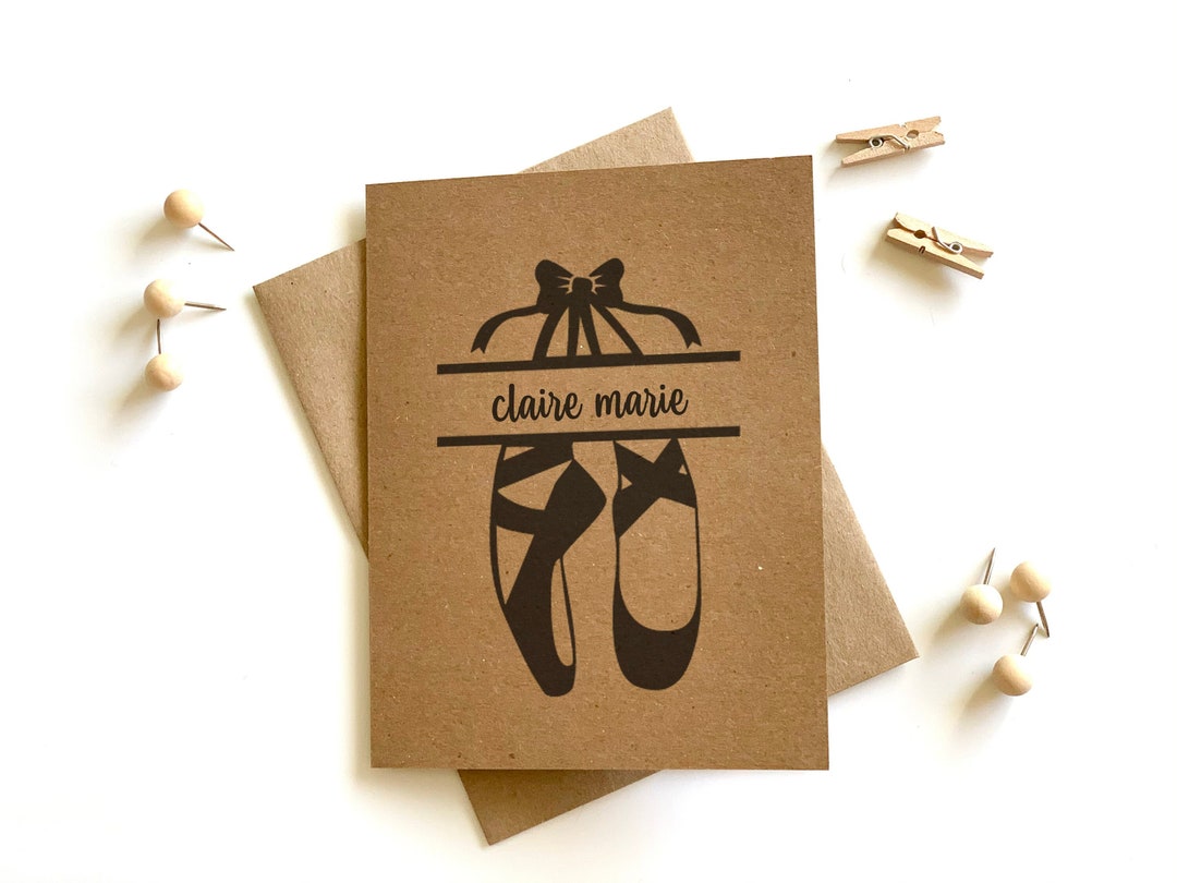 Personalized Dance Cards, Custom Ballet Notecards, Recycled Stationery ...
