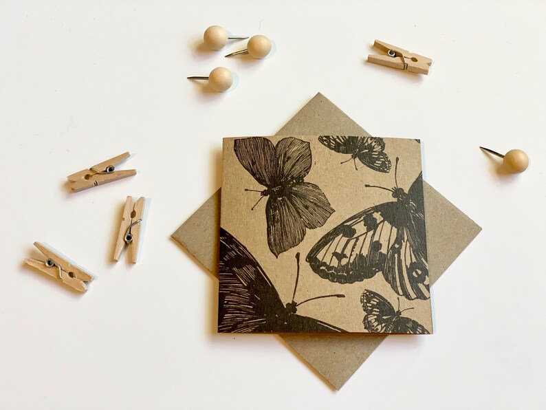 3x3 Note Cards With Envelopes Kraft Mini Cards and Envelopes - Etsy