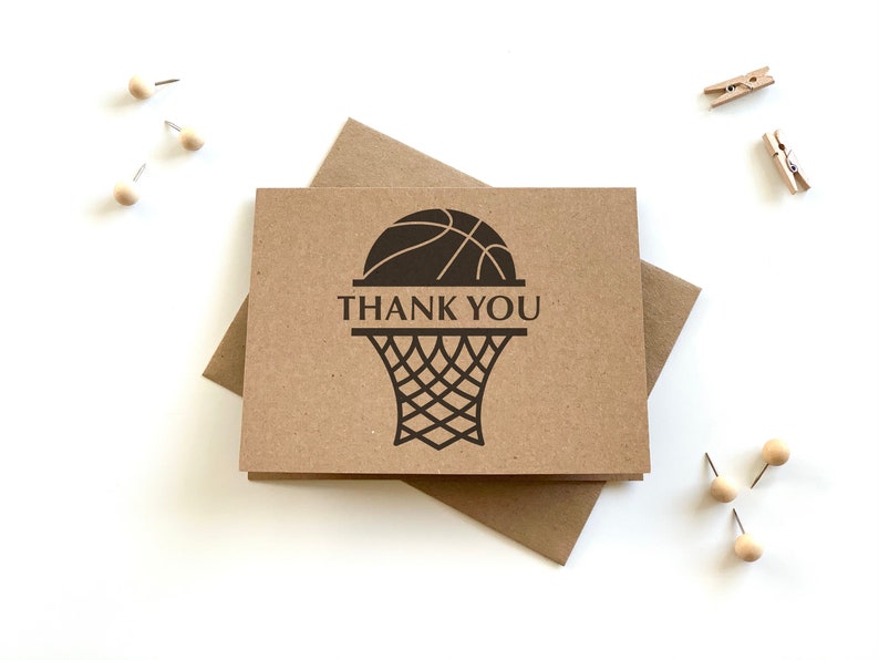 Basketball Thank You Cards With Envelopes, Thank You Notes for ...