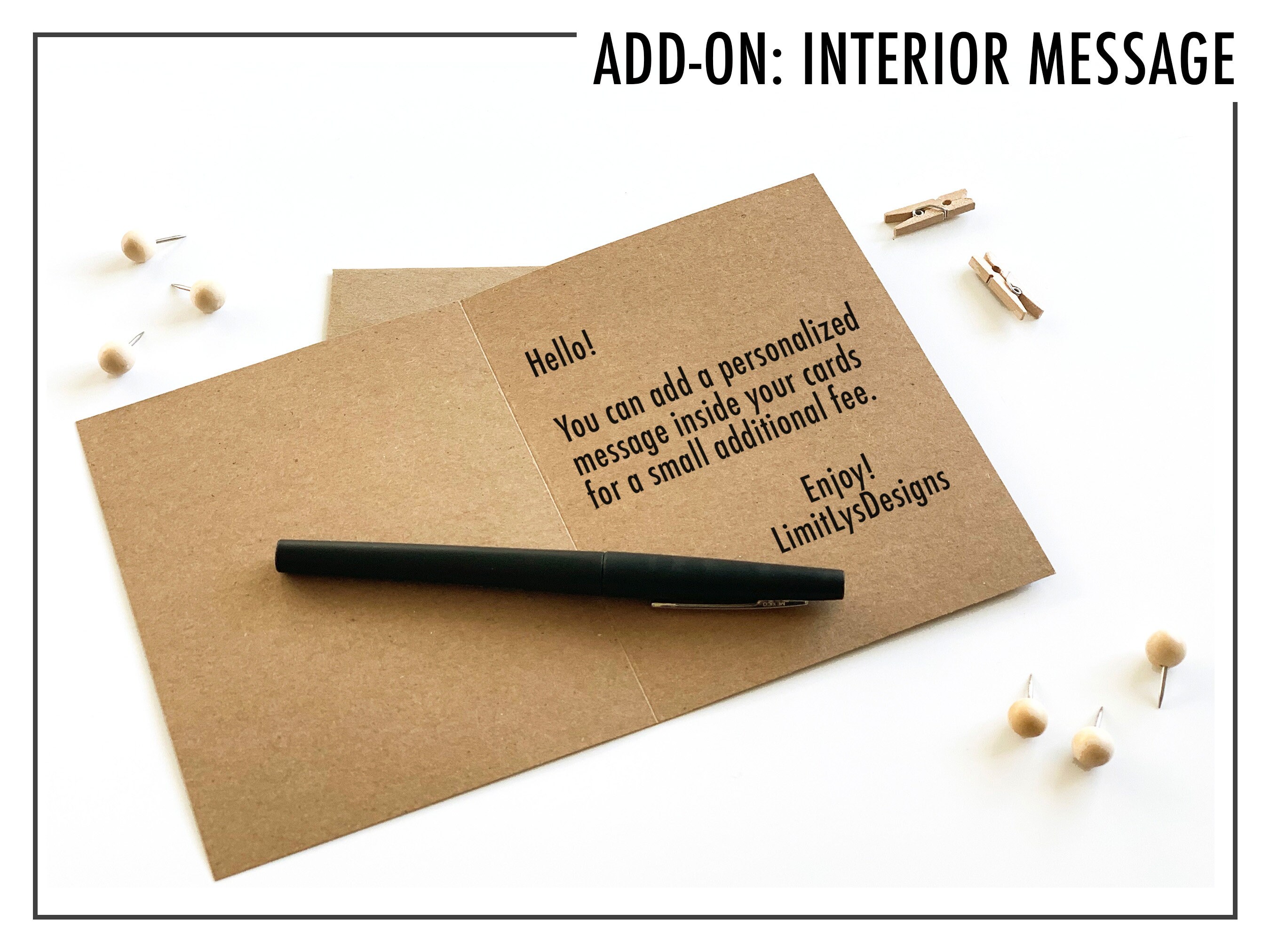 Add-on: Personalized Interior Message - Etsy